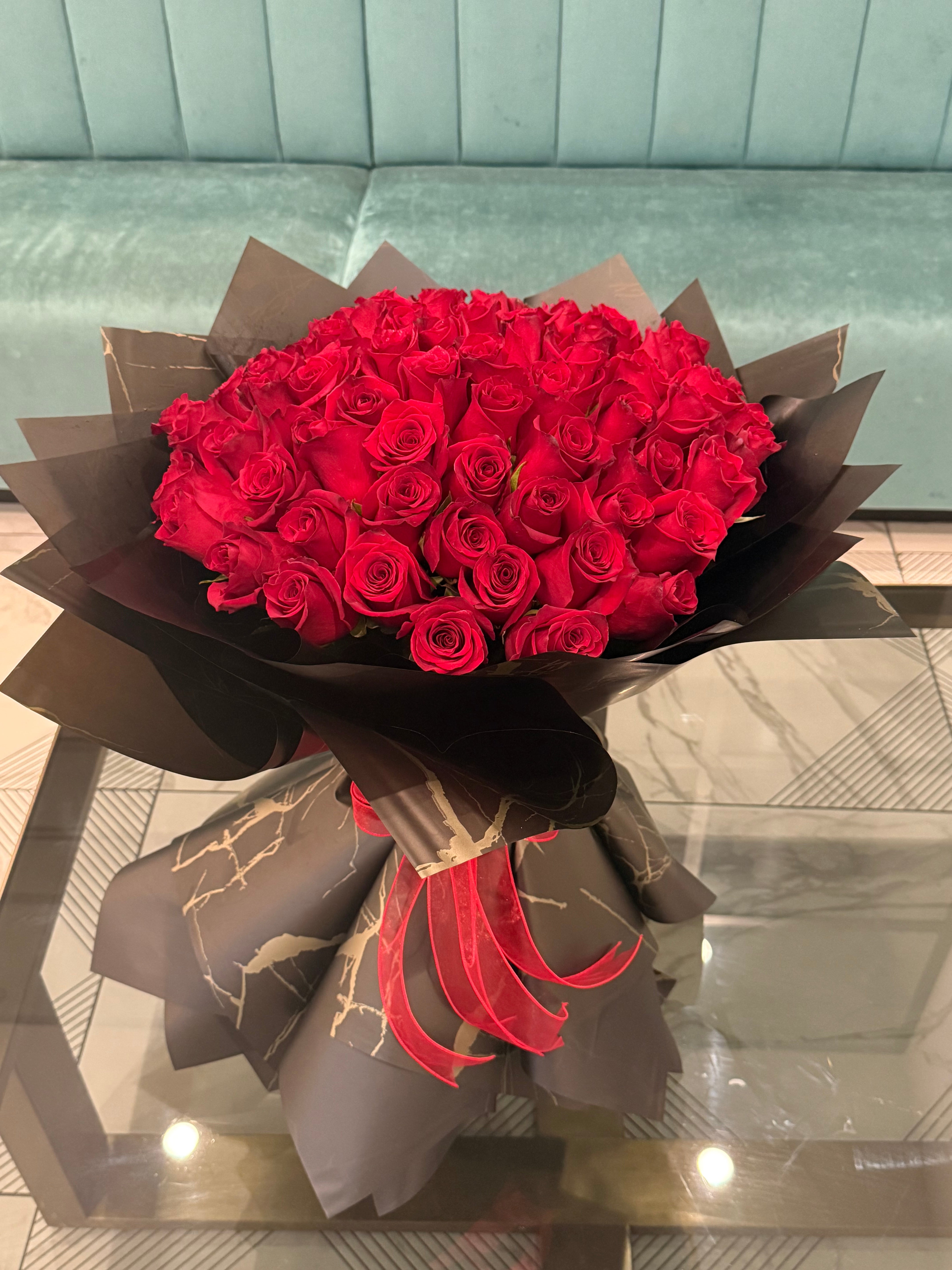 75 Red Premium Roses – Heaven Flowers Miami